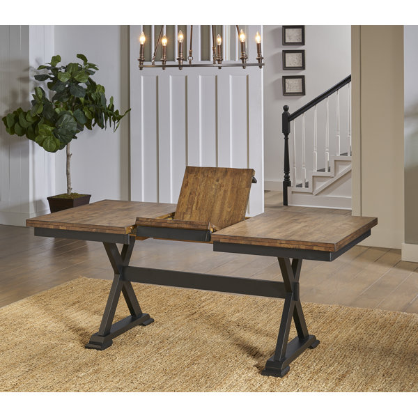 Laurel Foundry Modern Farmhouse® Suki Butterfly Leaf Rubberwood Solid Wood Dining Table ...